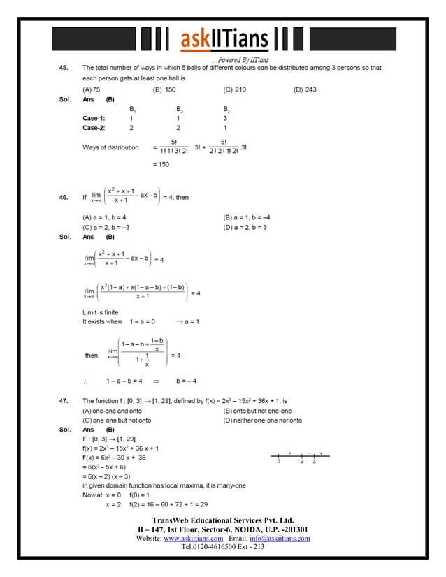 Askiitians iit-jee-solutions | PDF