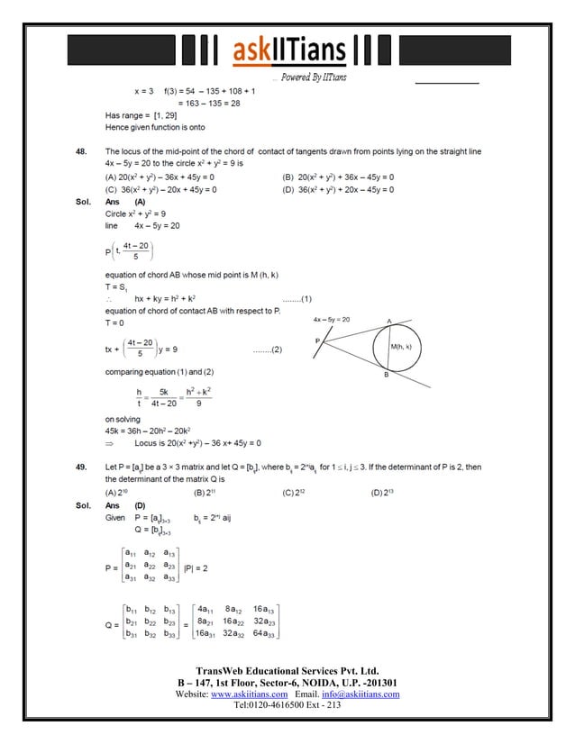 Askiitians iit-jee-solutions | PDF