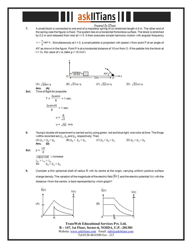 Askiitians iit-jee-solutions | PDF