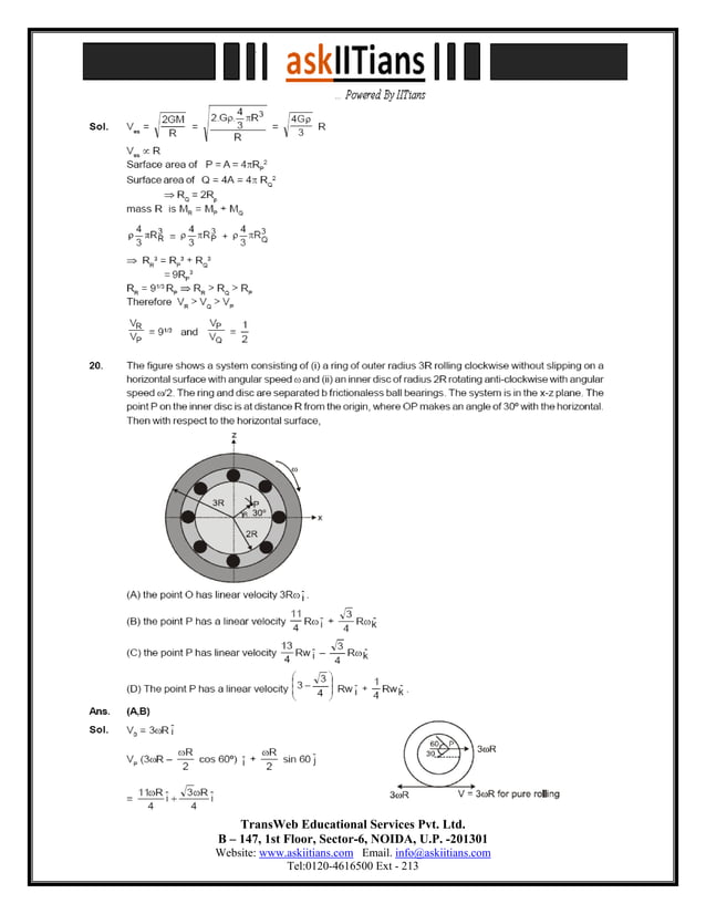 Askiitians iit-jee-solutions-paper 2 | PDF