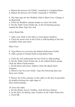 A Skills Approach Access 2013 Chapter 1 Getting Started.docx