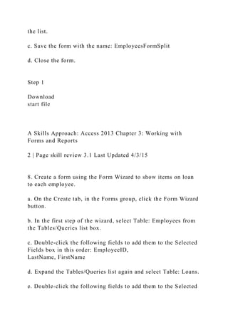 A Skills Approach Access 2013 Chapter 3 Working with Forms a.docx