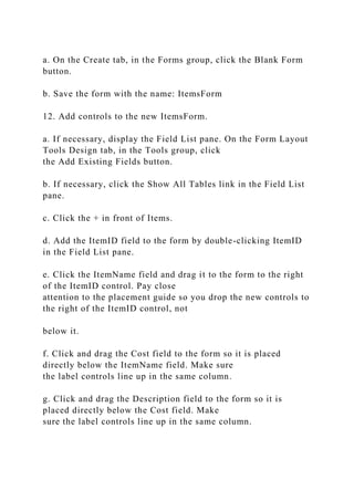 A Skills Approach Access 2013 Chapter 3 Working with Forms a.docx