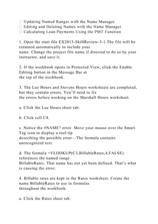 A Skills Approach Excel 2013 Chapter 3 Using Formulas and Fu.docx ...