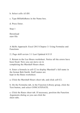 A Skills Approach Excel 2013 Chapter 3 Using Formulas and Fu.docx ...