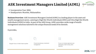 ASK Unlisted Shares By @ Altius Investech | PPT