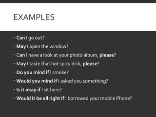 Asking for and giving permission | PPTX