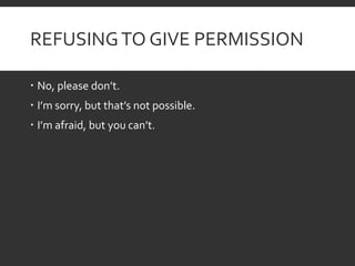 Asking for and giving permission | PPTX