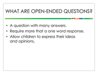 Asking Questions that Extend Conversations | PPTX | Parenting | Family ...