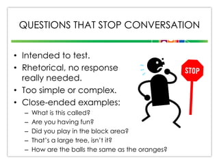 Asking Questions that Extend Conversations | PPTX | Parenting | Family ...
