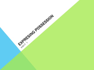 Asking and answering about posession | PPTX | Books and Literature