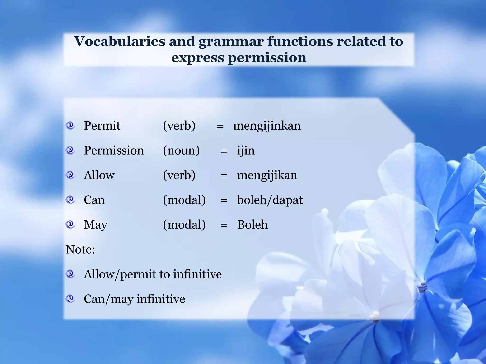 Asking and getting permission | PPT