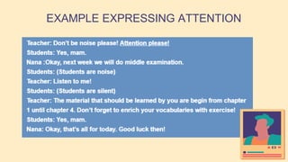 Asking and giving attention | PPTX