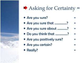 Asking and giving certainty sari media | PPT