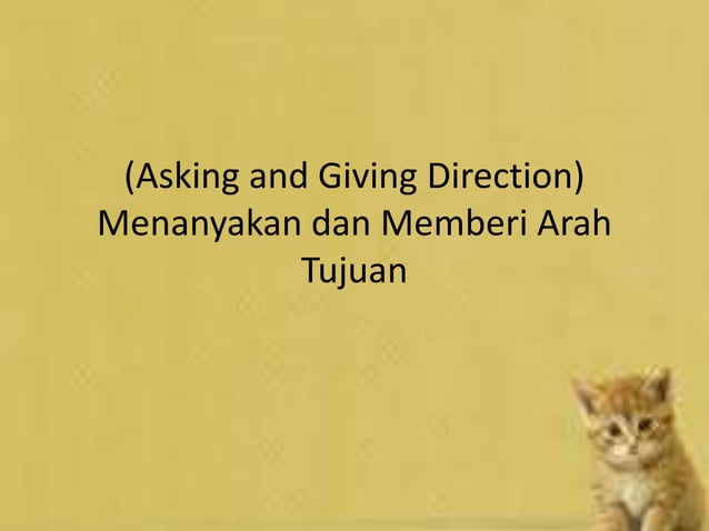 Asking and giving direction | PPTX