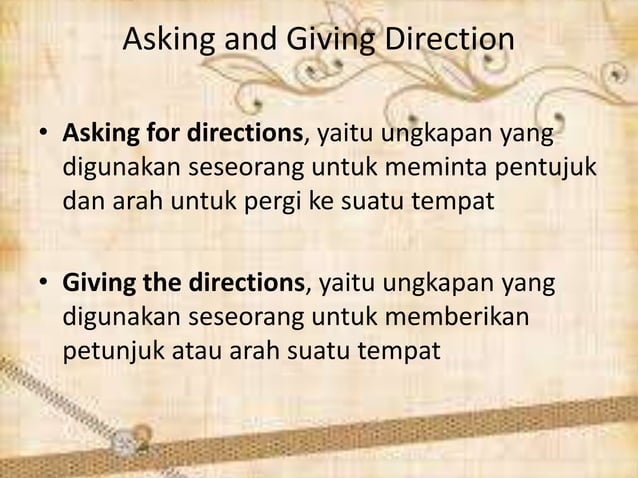 Asking and giving direction | PPTX