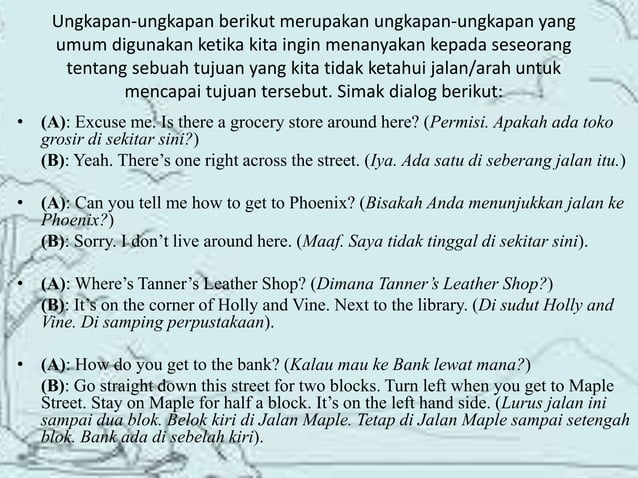 Asking and giving direction | PPTX