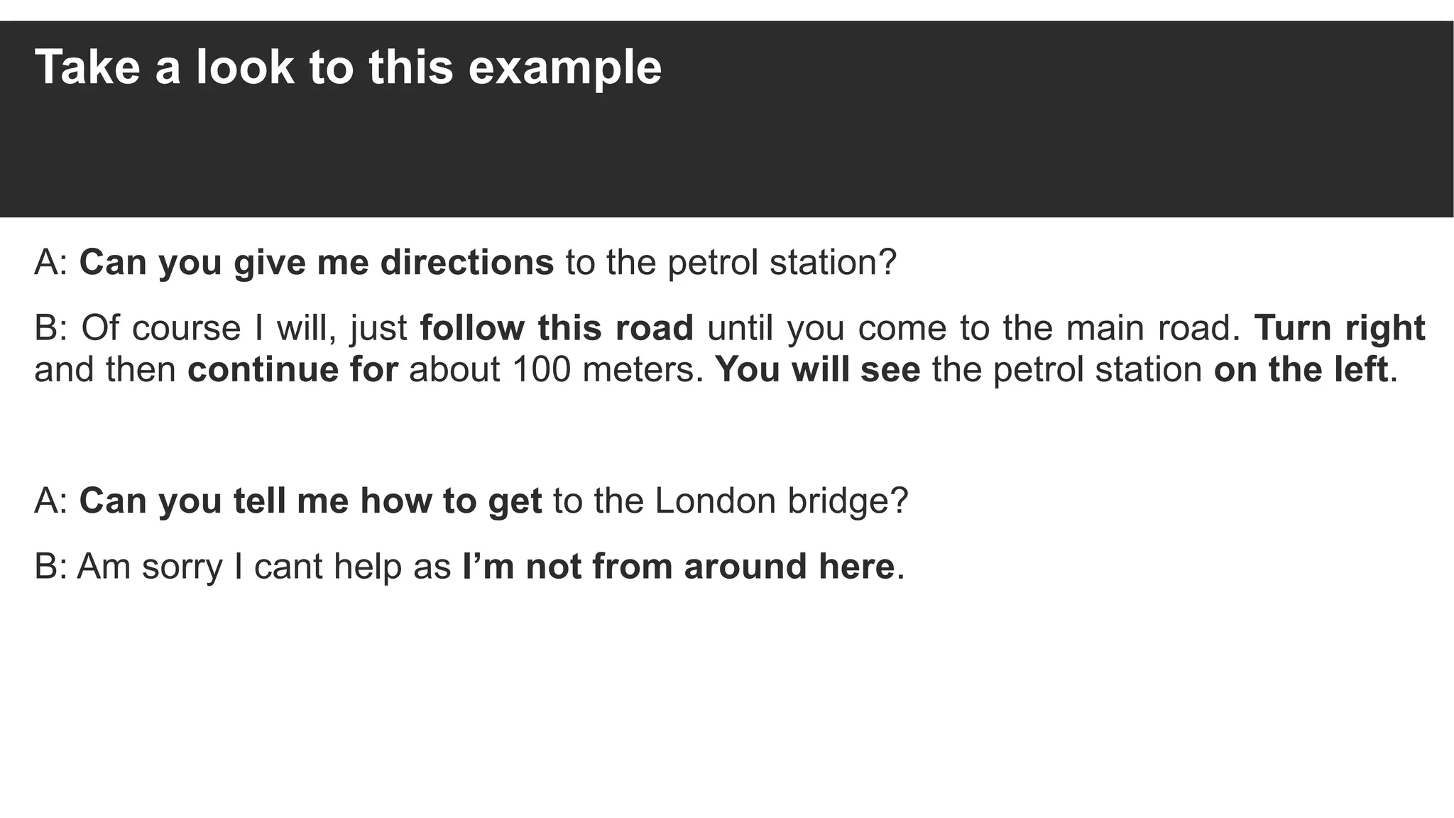 Asking and giving direction | PPTX