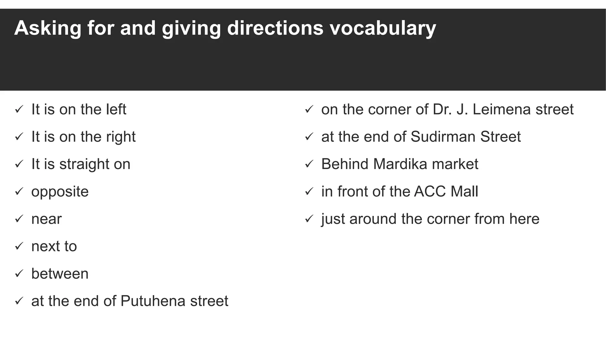 Asking and giving direction | PPTX