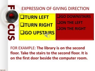 Asking and giving direction | PPT