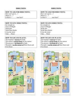 Asking and giving directions for presentation class! | PDF