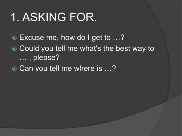 Asking and giving directions and addresses | PPT