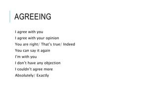 ASKING AND GIVING OPINION, AGREEING AND DISAGREEING.pptx