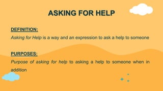 OFFERING HELP OFFERING SOMETHING ASKING.pptx | Financial Assistance | Personal Finance