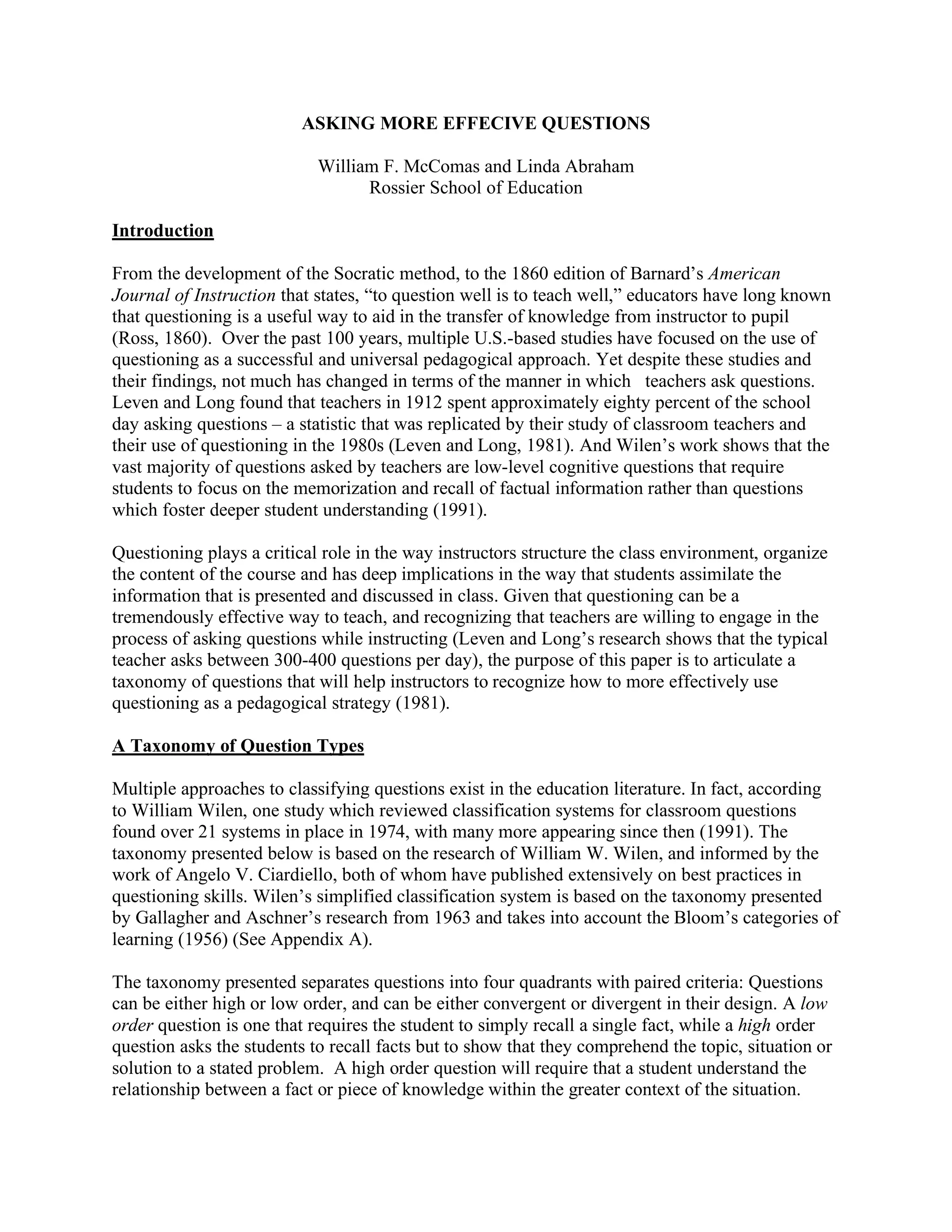 Asking better questions | PDF