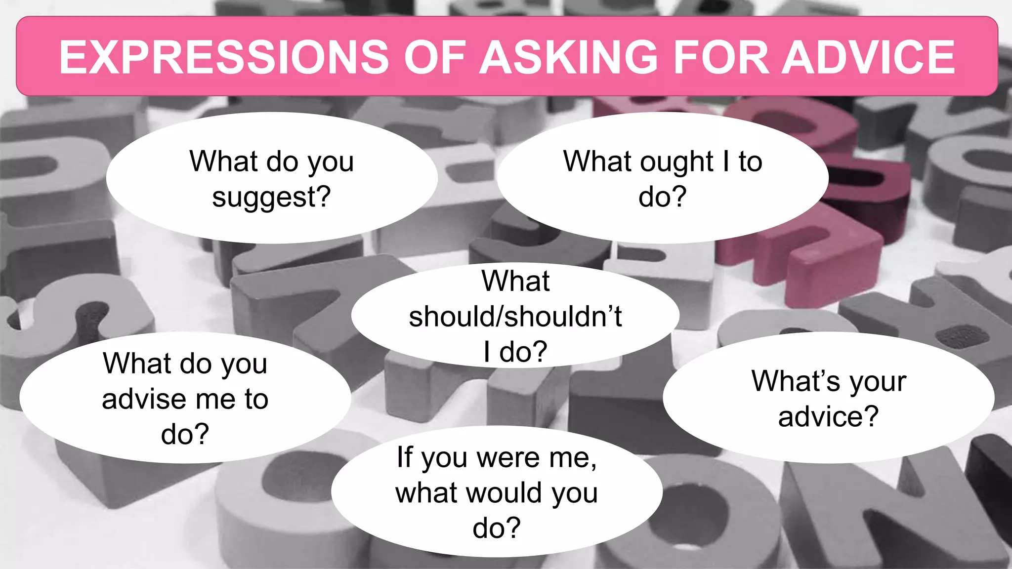Asking for and Giving Advice - English for Interpersonal Interctions I ...