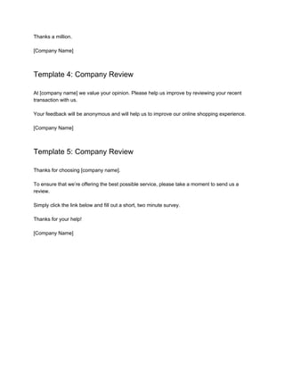 Asking for a review template | PDF