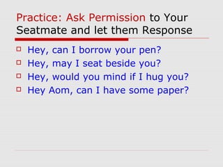 Asking for permission and Making a Request ESL | PPT