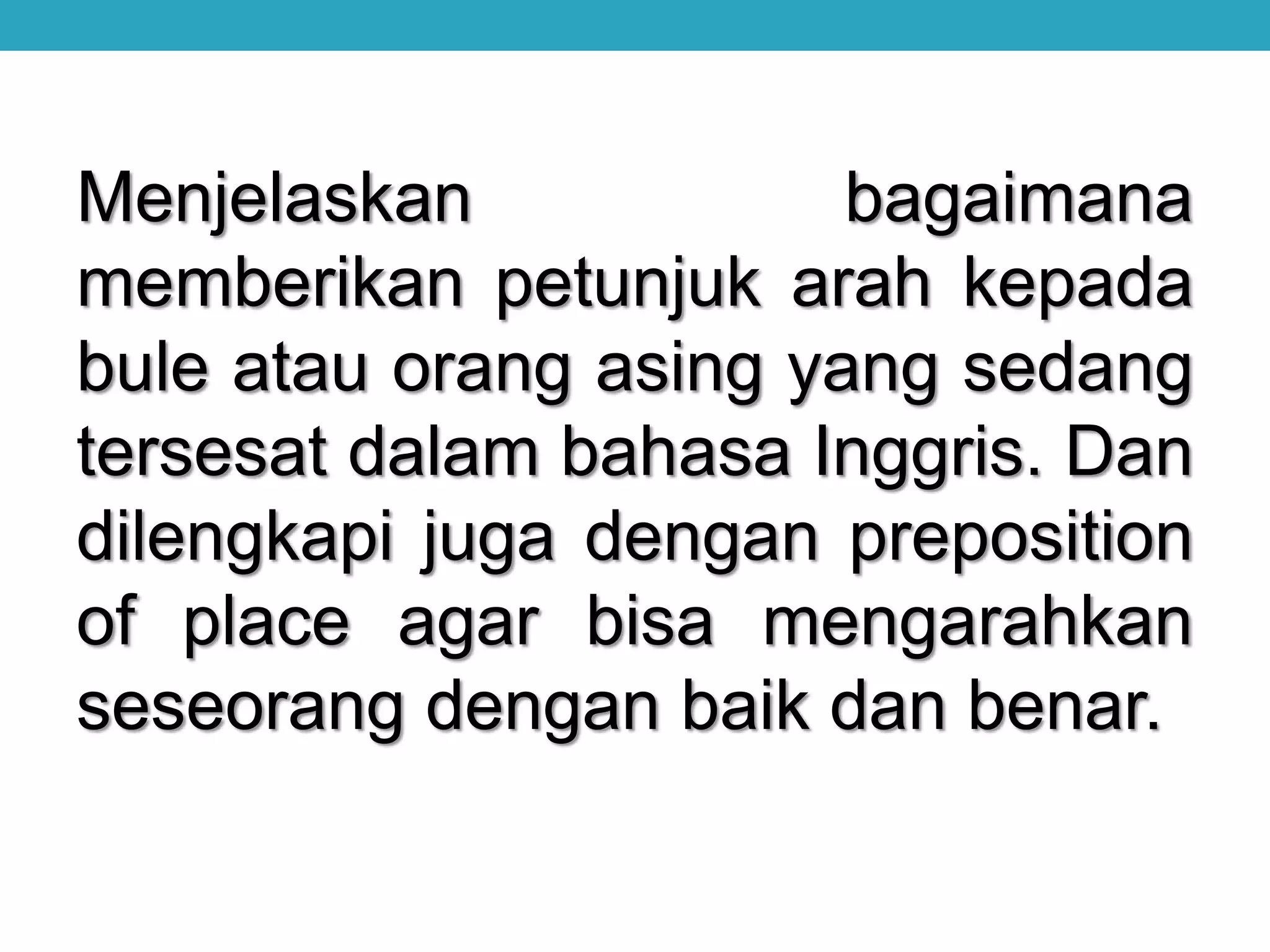Cara mudah belajar Asking & Giving Direction | PPTX