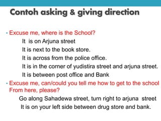 Cara mudah belajar Asking & Giving Direction | PPTX
