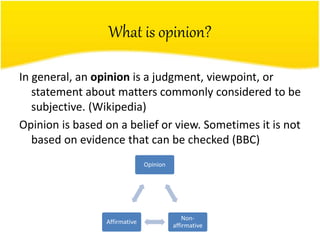 Asking & giving opinion | PPTX