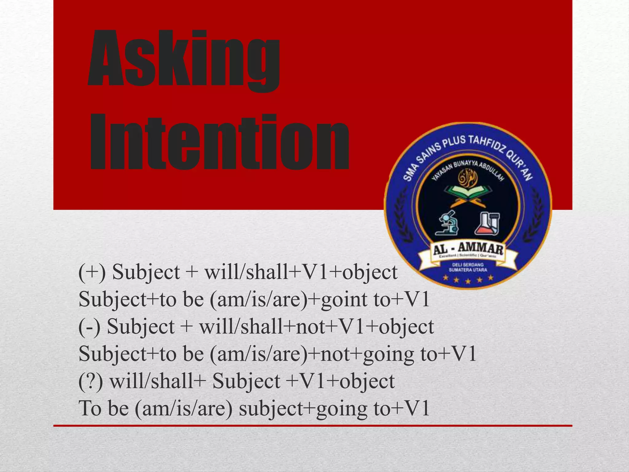 Asking intention | PPT
