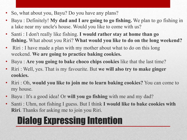 Asking intention | PPT