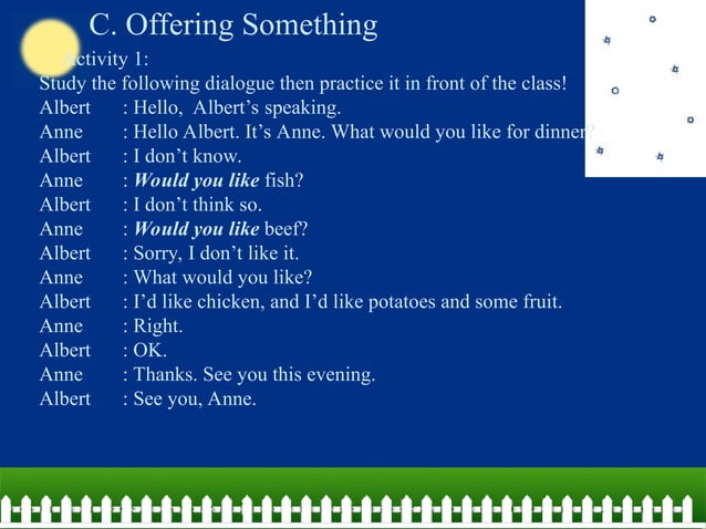 ASKING SOMEONE & OFFERING SOMETHING .ppt
