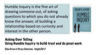 Asking Over Telling: Using Humble Enquiry to Build Great Teams | PPT