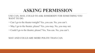 INGLES III - Asking Permission and Requests | PPT