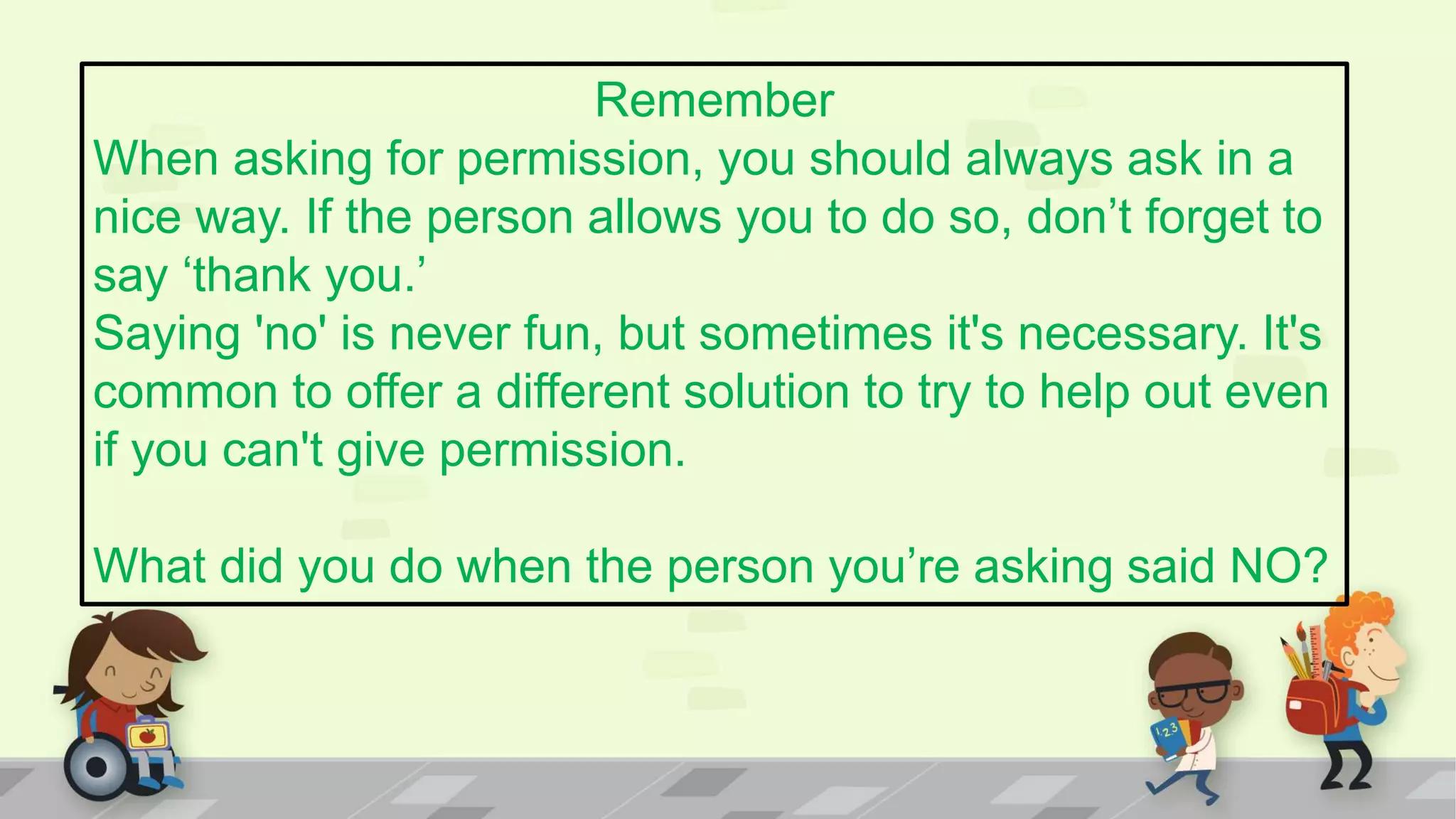 Asking permission DepEd K12 Grade 6 English | PPTX | Homework and Study ...