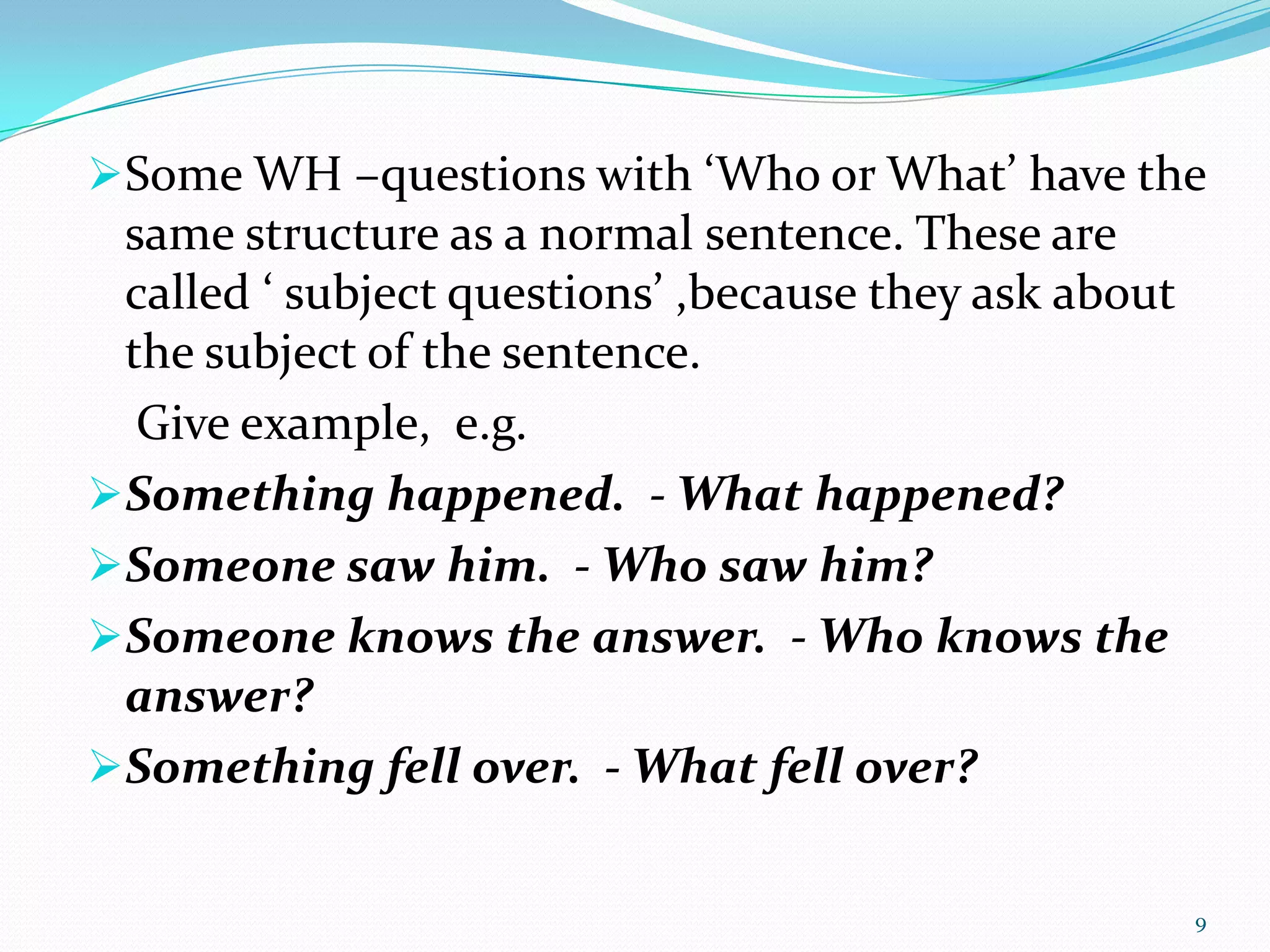 Asking questions | PPTX