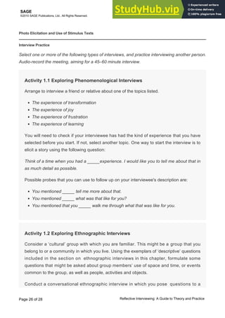 Asking Questions And Individual Interviews In Reflective Interviewing A ...