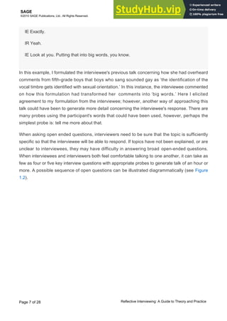 Asking Questions And Individual Interviews In Reflective Interviewing A ...