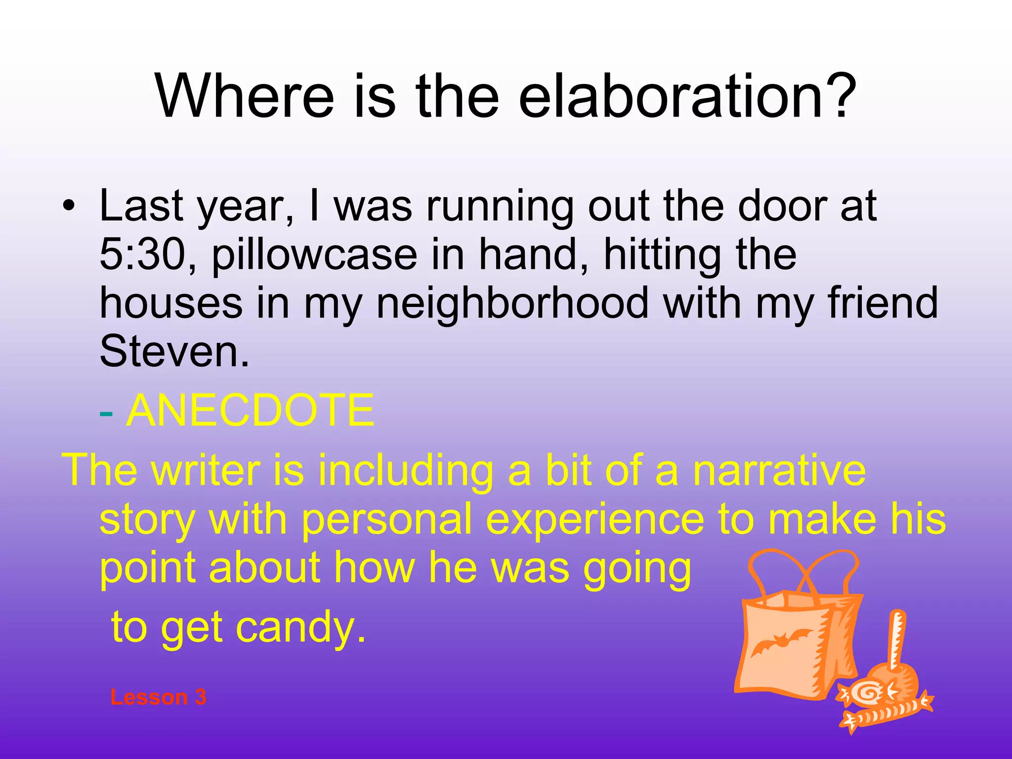 Asking the questions that lead to and recognizing elaboration | PPSX