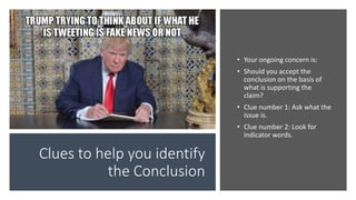 Asking the Right Questions Issues and Conclusions.pptx | Science