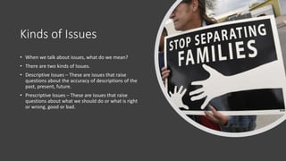 Asking the Right Questions Issues and Conclusions.pptx | Science