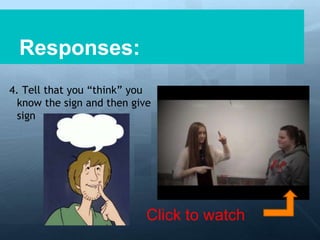 Asking for a sign | PPT