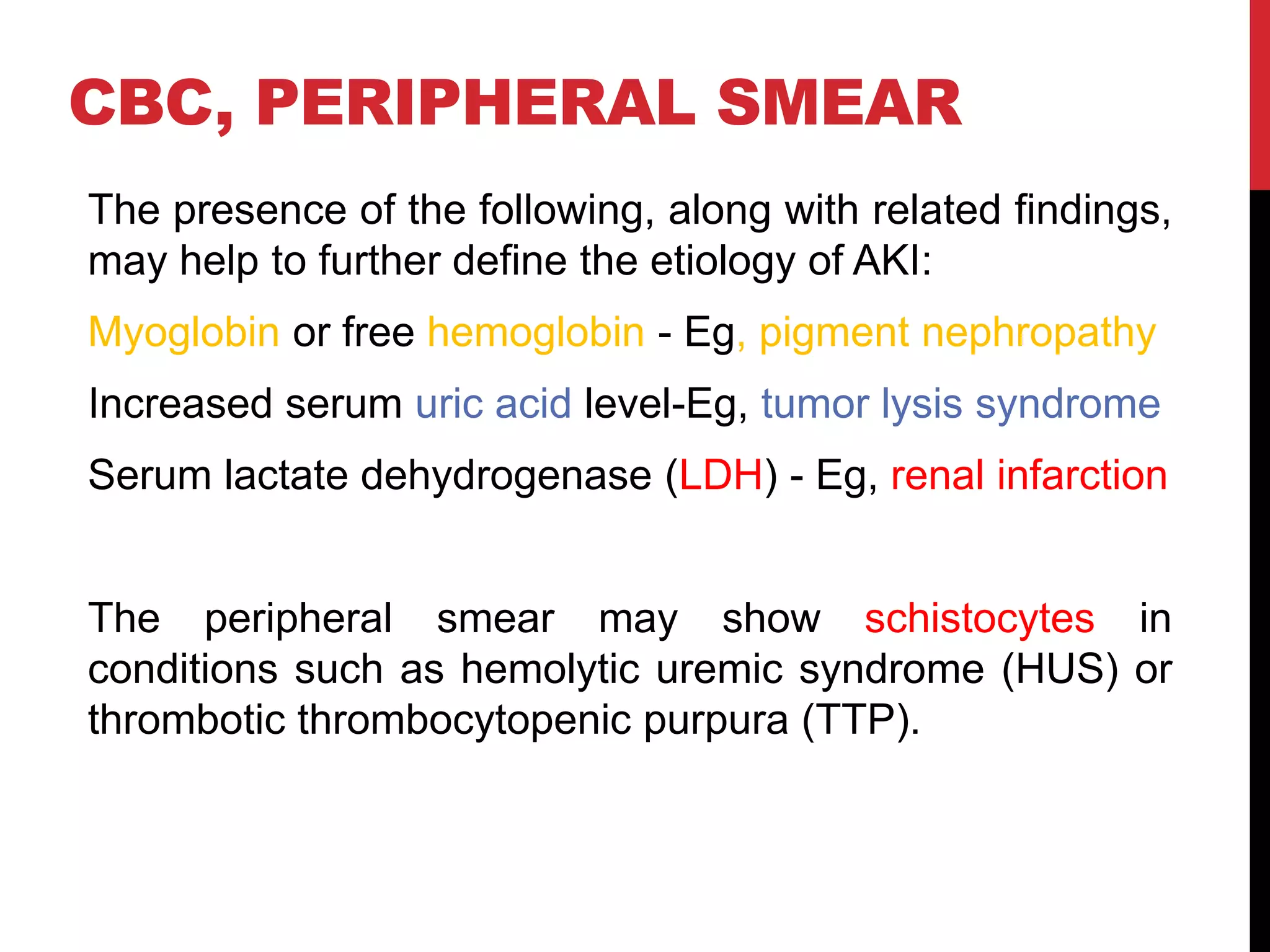 ACUTE KIDNEY INJURY AKI laboratory investigation | PPTX
