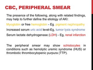 ACUTE KIDNEY INJURY AKI laboratory investigation | PPTX